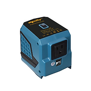 200W Power Inverter for Makita 18V Battery (Battery NOT Included) Portable Power Station w/AC Outlet USB-A Type-C Ports LED Light Outdoor Generator for Road Trip, Home Emergency, Laptop etc.