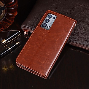 Case Compatible with Oppo Reno 6 Pro 5G,Leather Flip Wallet Case with Card Slot,Stand Holder and Magnetic Closure,Case for Oppo Reno 6 Pro 5G