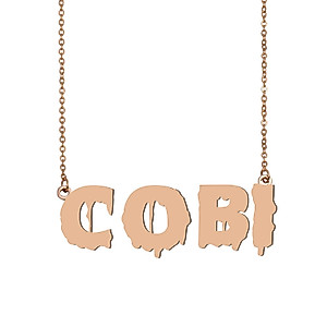 GR859C Halloween Personalized Necklace Name Plate Necklace Gifts for Her Christmas Cobi