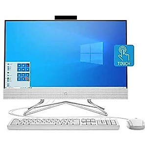 HP 23.8" Touchscreen IPS FHD WLED backlit All-in-One Desktop, AMD Ryzen 3 3250U, 8GB DDR4, 1TB 7200RPM HDD + 256GB PCIe NVMe SSD, Optical Drives, WiFi, Bluetooth, Camera, Media Card Reader, Windows 10