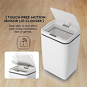 CXDTBH Automatic Touchless Intelligent Induction Motion Sensor Kitchen Trash Can Wide Opening Sensor Waste Garbage Bin