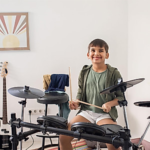 Suwimut 12 Pairs 5A Drumsticks, Classic Maple Wood Drum Sticks for Kids and Adults, Oval Wood Tip Drum Sticks Set for Jazz Drum Electronic Drums Musical Instrument Percussion