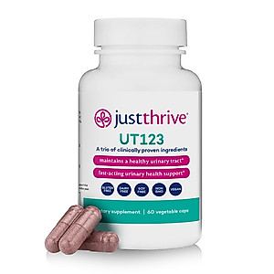 Just Thrive UT123 - Supports Urinary Tract Health for Women - Made with Cranberry, 60 Capsules