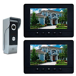AMOCAM Apartment Video Intercom System and Electric Control Door Lock and 12V Power Supply Control for Home Villa Apartment