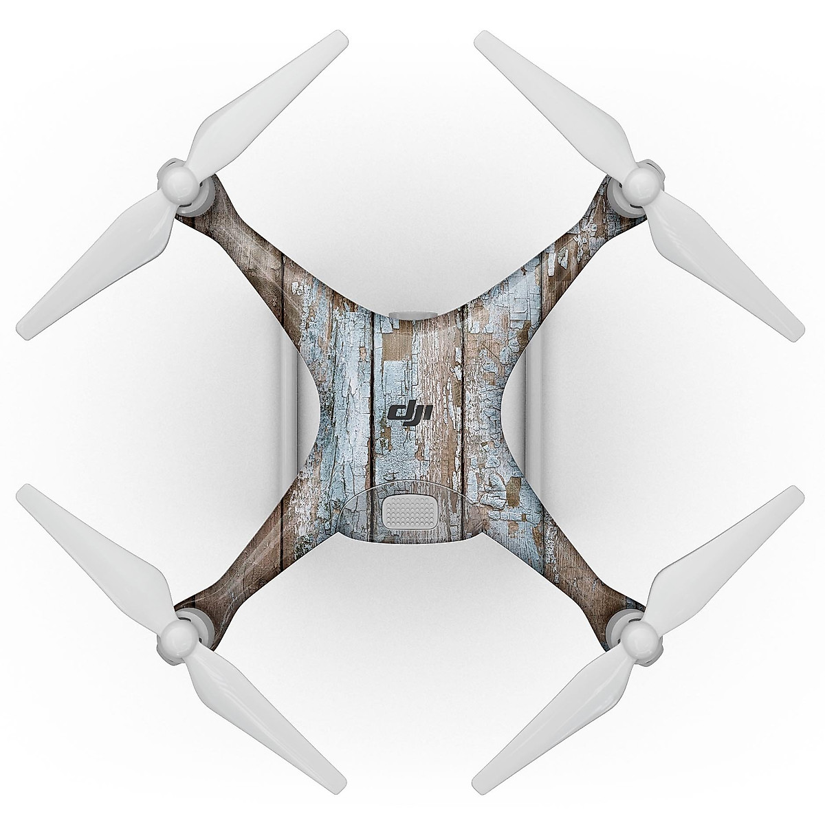 Design Skinz Design Skinz Wood Planks with Peeled Blue Paint Full-Body Wrap Decal Skin-Kit Compatible with The Drone DJI Mavic Air