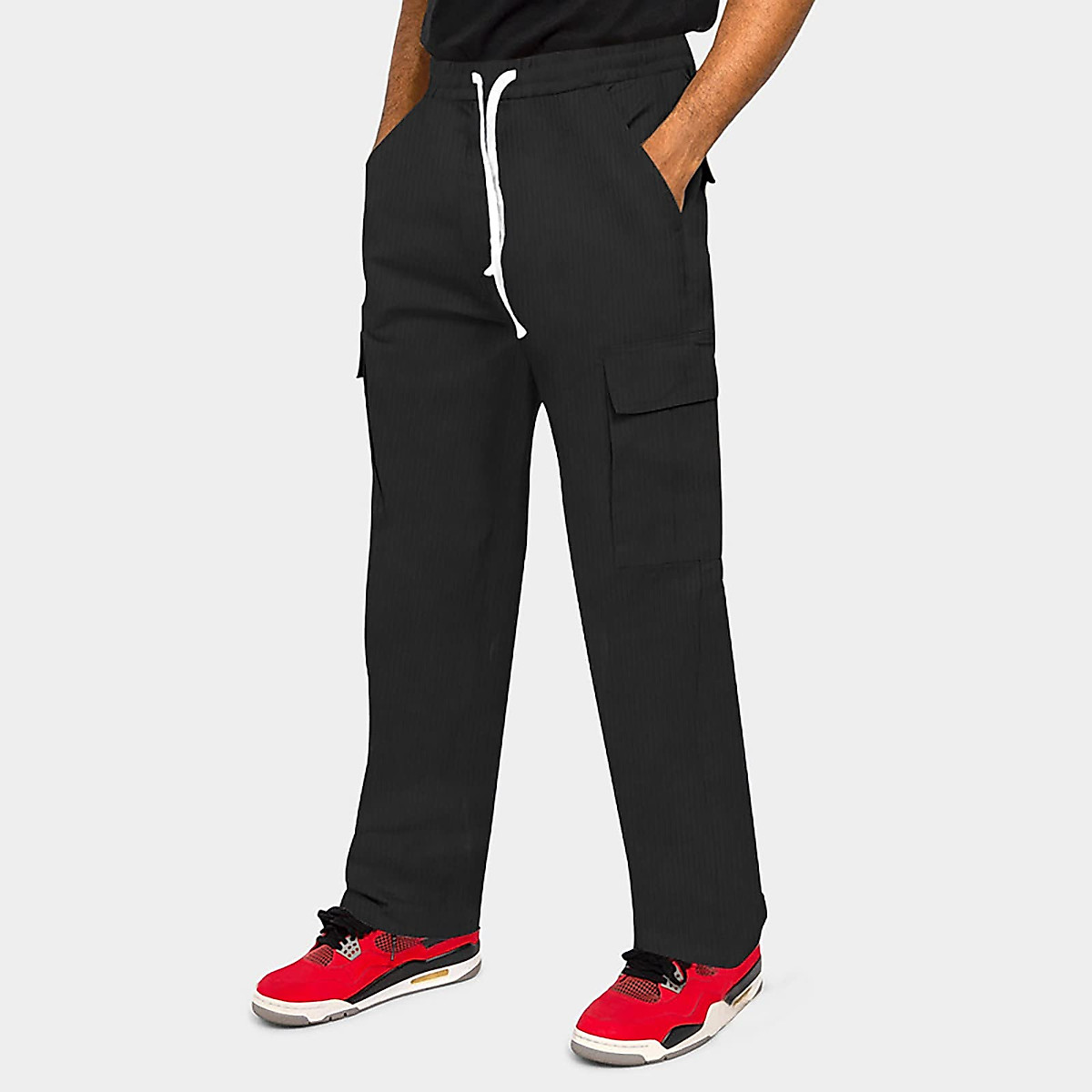 Cheap Tailored Dress Pants Mens Trousers With Elasticated Waist Boyfriend Boyfriend Gifts Corduroy Baggy Pants Mens Non Jogger Sweatpants Mens Pants Tactical Twill Joggers Mens Gray Swearpants