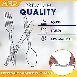 Ard Wholesale 360 Count Cutlery Combo Box | Clear Extra Strong Extra Resistant | 180 Forks, 120 Spoons, And 60 Knives