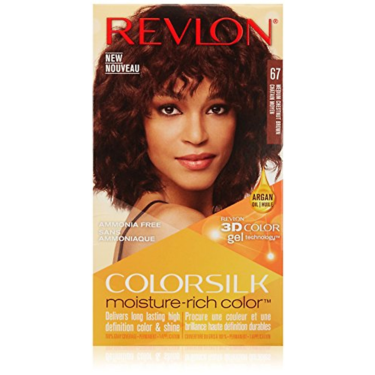 Revlon Colorsilk Moisture Rich Hair Color, Medium Chestnut Brown No. 67, 1 Count