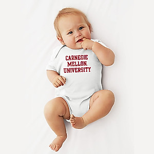 UGP Campus Apparel YC01 - Carnegie Mellon Tartans Basic Block Creeper - 18 Months - White