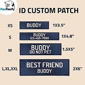PawPawify Custom No Pull Dog Harness with Name and Phone Number, Heavy Duty Personalized Pet Vest to Prevent Tugging, Pulling, or Choking, Training and Walking