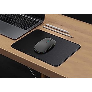 Wireless Bluetooth Mouse,LED Rechargeable Slim Silent Laptop Mouse,Portable(BT5.2+USB Receiver)Dual Mode Computer Mice,Quick Precise Responsiveness Control Laptop,Desktop Computer,Tablet,phone.(Black)