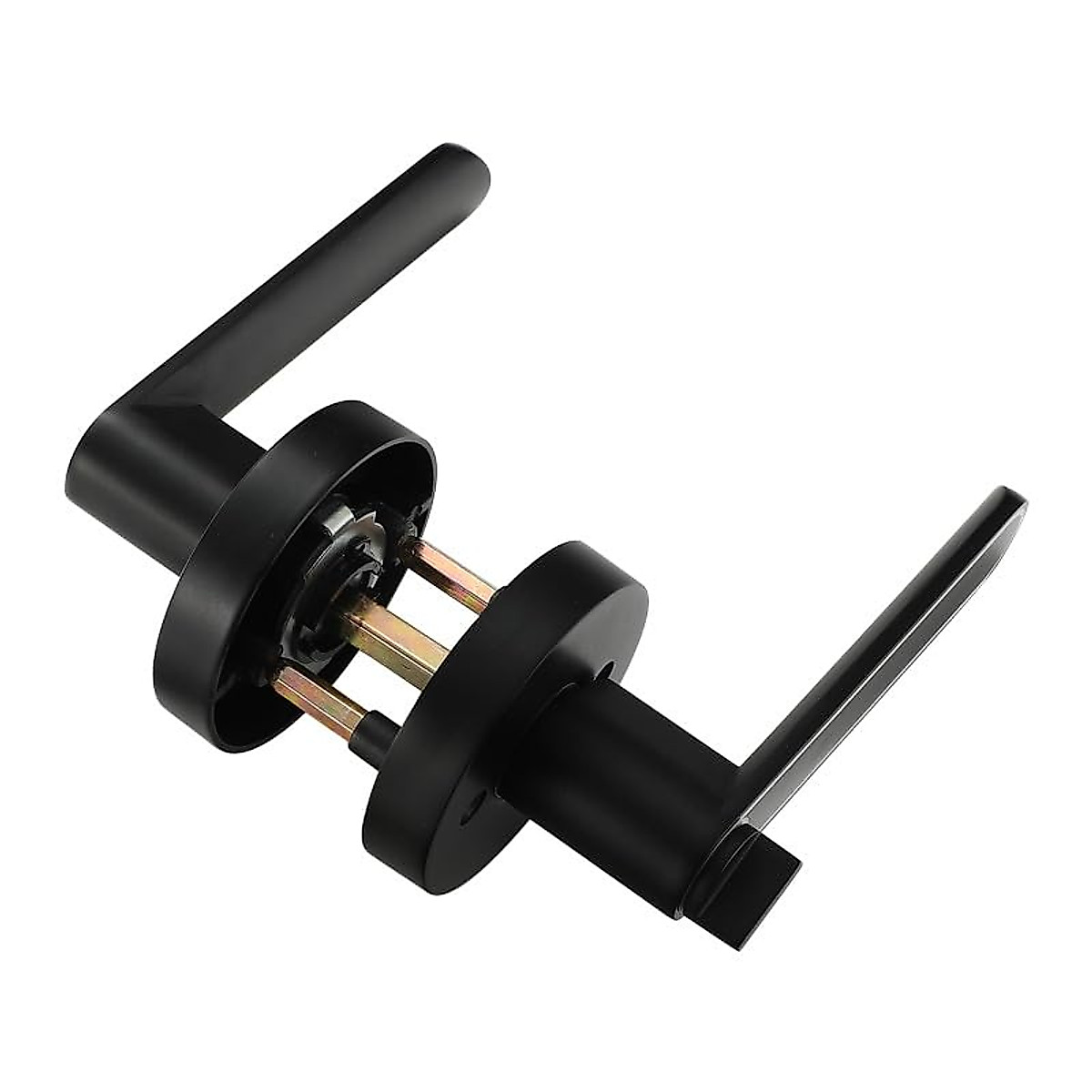 Black household silent strong magnetic suction door luminous lock Simple wooden door indoor handle lock - (Color: black)