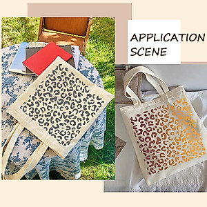 FINGERINSPIRE Leopard Skin Stencils Decoration Template 11.8x11.8 inch Plastic Animal Print Drawing Painting Stencils Square Reusable Cheetah Skin Stencils for Painting on Wood, Floor, Wall and Tile