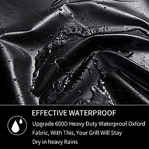 Jiesuo BBQ Grill Cover for Weber Charcoal Kettle: Heavy Duty Waterproof 22 Inch Weather Resistant Barbeque Grill Covers