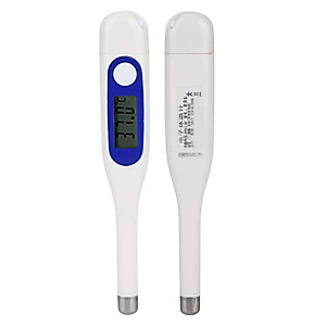 Veterinary Electronic Thermometer LCD Digital Animal Thermometer for Cattle Sheep Horses Pigogs Use,Garden Ding Poultry Ding Plies