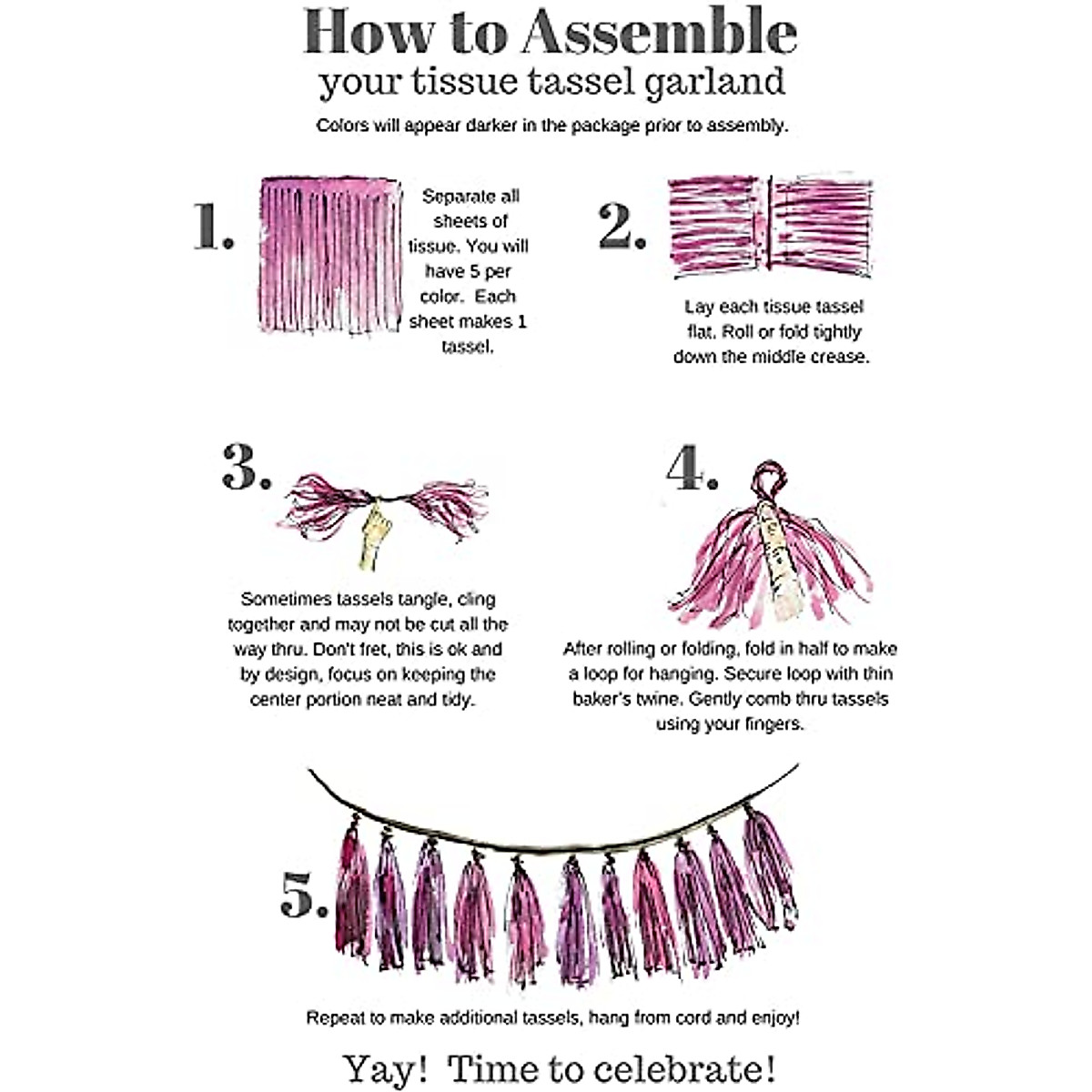 20PCS Dark Purple Lavender Silver Foil Paper Tassel Garland Streamer for Purple Wedding Baby Shower Banner Lilac Violet Girl Birthday Party Backdrop Home Nursery Outdoor Decorations