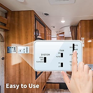 RV Thermostat, Briidea RV Analog Thermostat (Cool Only/Furnace), Replace for Dometic 3106995.032, 12 VDC