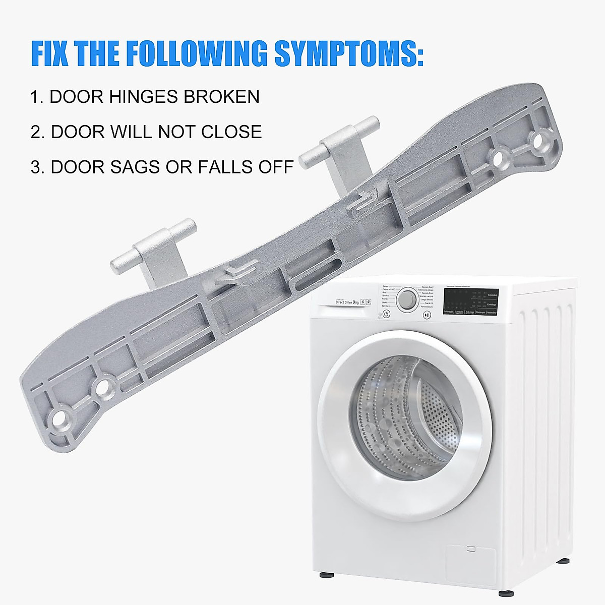 FBULWSEC W10208415 Washing Machine Hinge for Whirlpool Washer Door Hinge 1872427 AH3407069 EA3407069 PS3407069