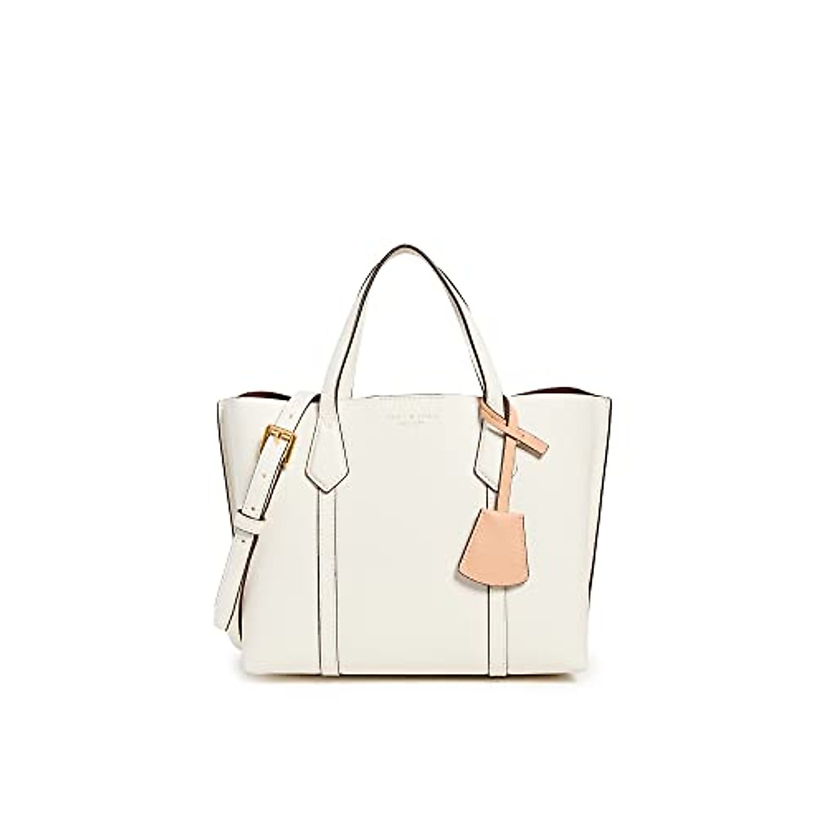 Tory Burch Women's Small Perry Triple Compartment Tote, New Ivory, Off White, One Size