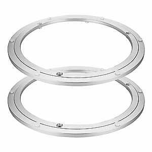 2 Pack 12 Inch Lazy Susan Turntable Hardware, Metal Rotating Turntable Bearings Swivel Plate, Heavy Duty Lazy Susan Bearing Hardware for Dining Table, Workbench