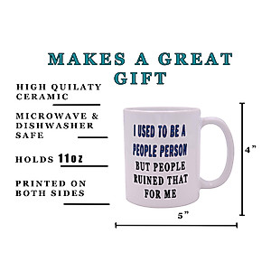 Rogue River Tactical Sarcastic Funny Coffee Mug I Used To Be a People Person Novelty Cup Great Gift Idea For Employee Boss Coworker