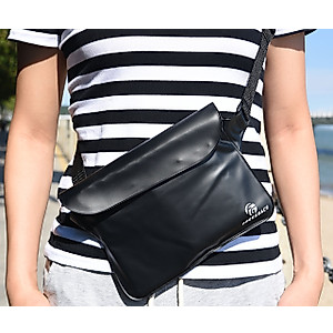 Freegrace Waterproof Waist Pouches - Best Way to Keep Your Phone and Valuables Dry and Safe - Perfect for Boating Swimming Snorkeling Kayaking Beach Pool Water Parks (Black 2 Pack)