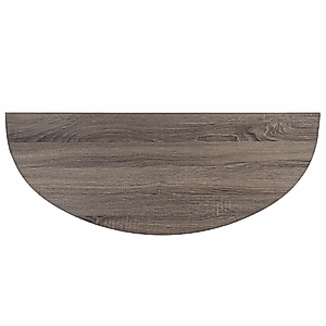 FINECASA Wooden Console Table, Half-Moon Entryway Table, Semicircle Narrow Side Table, Sofa Table for Living Room and Corridor, Foyer Table, Half Round Hallway Table, 43.4x17x30 Inches, Gray