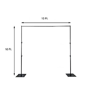 Efavormart 10ft x 10ft Heavy Duty Pipe and Drape Kit Backdrop Support with Metal Steel Base for Wedding, Party, Event, Photography, and Exhibition Decoration