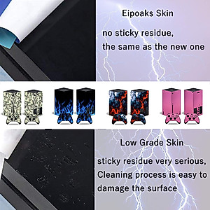Skin for Xbox Series X, Whole Body Vinyl Decal Protective Cover Wrap Sticker for Xbox Series X Console and Wireless Controller (Blue fire)