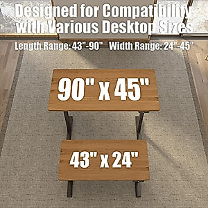 AITERMINAL Dual Motor Standing Desk Frame, Electric Adjustable Standing Desk Legs for Office Home (Black Frame + Motors + Control Panel)