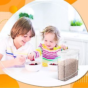 Vesici 2 Pcs 7 Quart Cereal Containers Storage Airtight Cereal Keeper Storage Cereal Dispenser Countertop Plastic Cereal Dispenser Canister Pasta Organizer for Pantry and Kitchen Organization