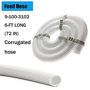 RO6G Pool Cleaner 6-Ft Cuffless Feed Hose Replacement for Polaris 360 Cleaner 9-100-3102 ONLY 360 1-1/2" Diameter.