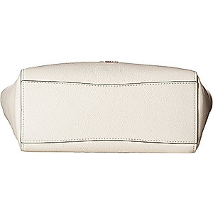 COACH Pebbled Turnlock Chain Tote 27 Li/Chalk One Size