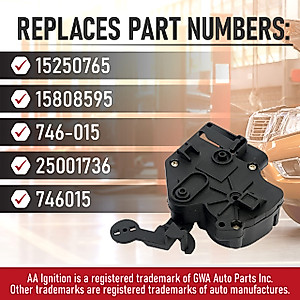 AA Ignition Rear Liftgate Door Lock Actuator for Chevy, GMC, Cadillac - Replaces 15250765, 15808595, 746015, 25001736 - Fits Tahoe, Suburban, Yukon, Denali, Escalade, ESV, EXT (2000-2006 Models)