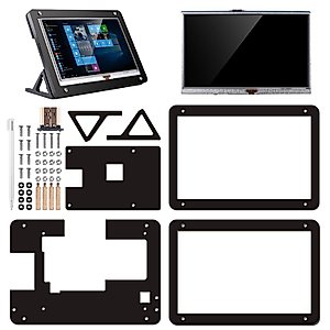 Longruner Raspberry Pi Touch Screen with Case, 5 Inch TFT LCD Display HDMI Module 800x480 for Raspberry Pi 3 2 Model B and RPI 1 B+ A BB Black PC Various Systems （with Protective Case）