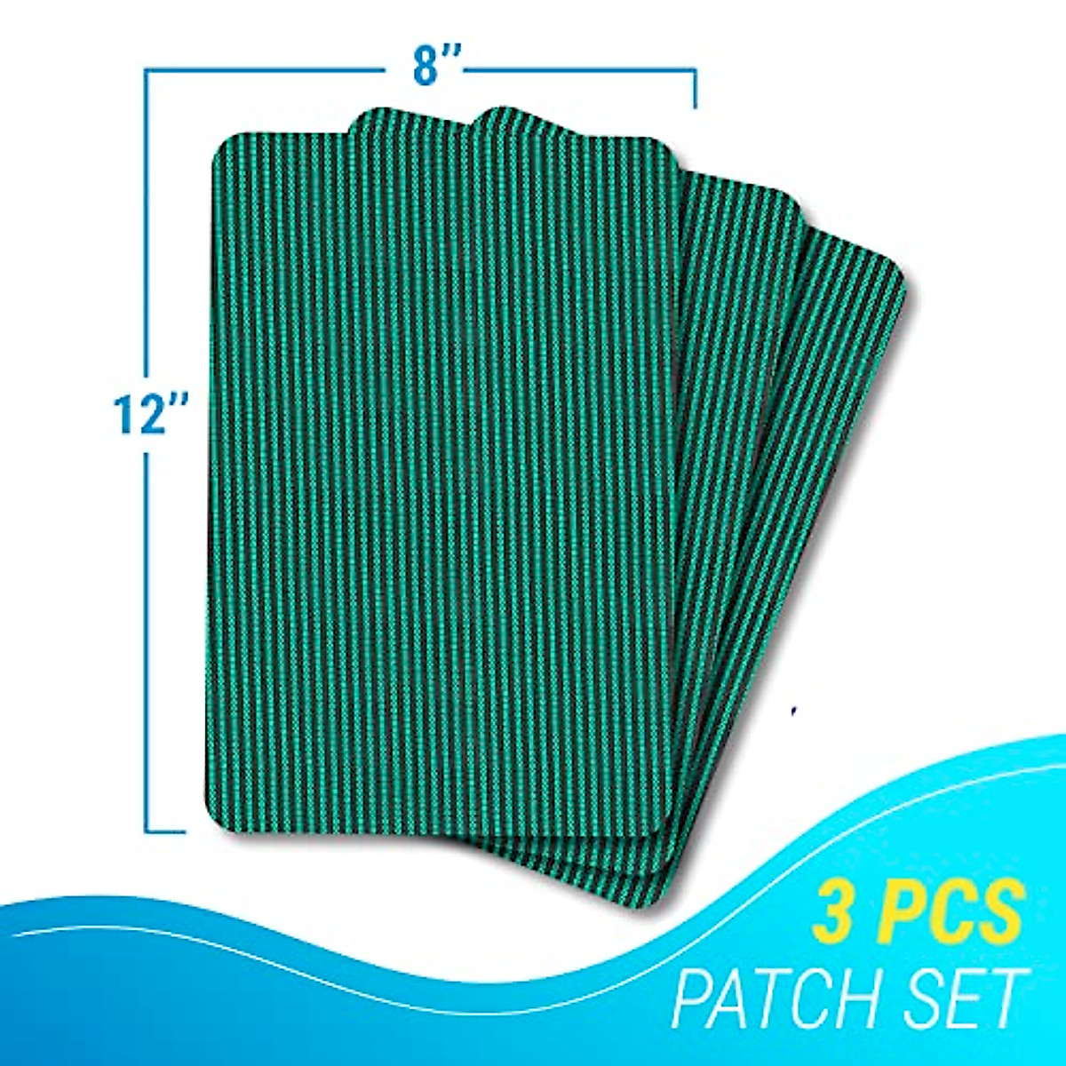 Pool Patch Repair Kit, Pool Cover Patch 12 x 8 Self Adhesive, Swimming Pool Patch Repair Kit 3 pcs