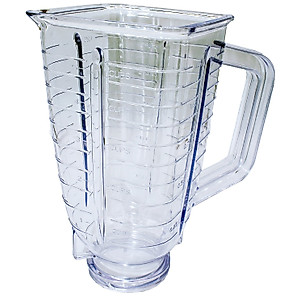 Blendin Replacement 40 Ounce -5 Cup- Square Top Plastic Blender Jar Set, Blender Cup Compatible with Oster and Osterizer Blenders, Complete Replacement Part Refresh Kit