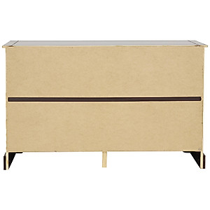 Sunnydaze Solid Pine Sideboard Cabinet with 3 Drawers and 3 Doors - Features Adjustable Inner Cabinet Shelf - Zinc Alloy Hardware - Dark Brown- 32-Inch