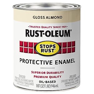 Rust-Oleum Stops Rust Gloss Almond Oil-Based Industrial Enamel Paint Quart, 1 qt