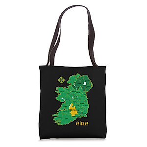Tipperary Ireland County Map Eire Irish Travel Tote Bag