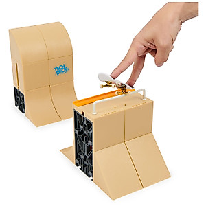 Tech Deck, Danny Way Mega Half Pipe X-Connect Park Creator, Customizable Ramp Set with Exclusive Plan B Fingerboard, Kids Toy for Boys and Girls Ages 6 and up