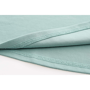 Vopmocld Big Girls' 2-Piece Cotton Pajamas Cute Cat Panda Sleepwear Short Sleeve Long Pants Nighty Sets, Floral-Green, 12