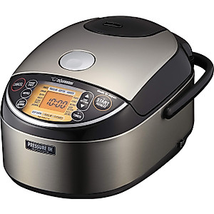 Zojirushi NP-NWC10XB Pressure Induction Heating Rice Cooker & Warmer, 5.5 Cup, Stainless Black, Made in Japan & CV-JAC40XB Water Boiler & Warmer, 4.0-Liter, Stainless Black