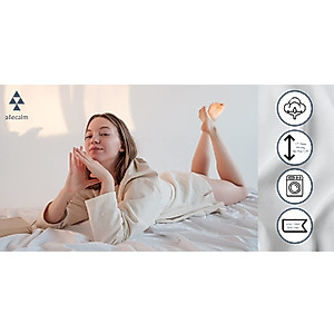 allecalm 100% Cotton Sheets set Full Size, Breathable, Soft 17 inch Deep Pocket, 4 Pcs Set, Fitted Sheet, Easy Fit, Hotel Luxury Bed Sheets for All Season for Dorm Room, Bed Room, White