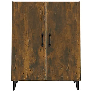 Natulvd Kitchen Sideboard Buffet Cabinet with Double Doors, Industrial Medical Cupboard Console Table Coffee Bar Cabinet for Entryway, Living Room, Dining Room - Rustic