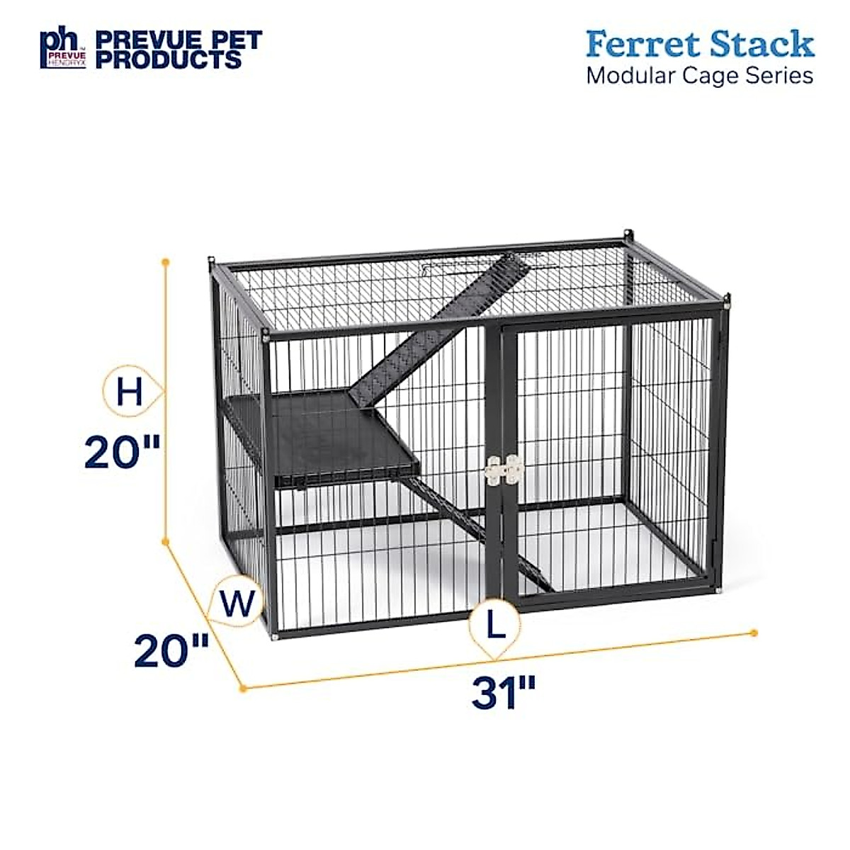 Prevue Pet Products Ferret Stacking Cage Add-On Unit, Fits Prevue Ferret Stack Cages