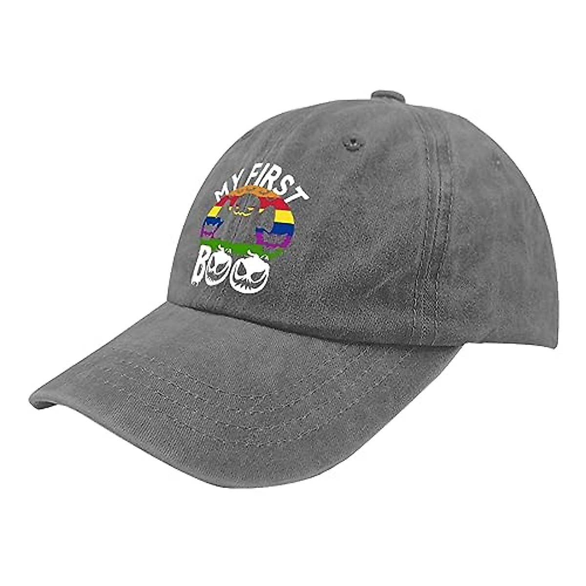 Center Pumpkin Ghost Rainbow caps Hunting hat Pigment Gray Running hat Men Gifts for Boyfriends Workout Cap