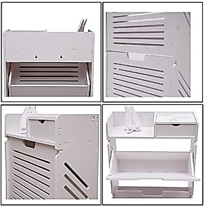 DouSeiAi 2-Layer Freestanding Shoe Cabinet, Shoe Cabinet for Entryway, Slim Shoe Cabinet for Outdoors Indoors, Hidden Shoe Storage for Home (White)