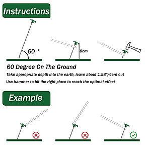 ALMOXVYE 20 Pack Tent Stakes, 10 Inch Heavy Duty Tent Camping Stakes, Galvanized Non-Rust Tent Pegs for Pop Up Canopy, Ground, Garden