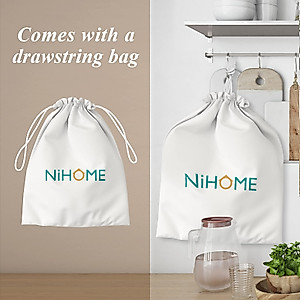 NiHome Magnetic Acacia Wood Charcuterie Board Large 26”x13” Cheese Board Splice Serving Dishes for Entertaining, Beautiful Personized Christmas Wooden Square Semicircular Charcuterie Board Set